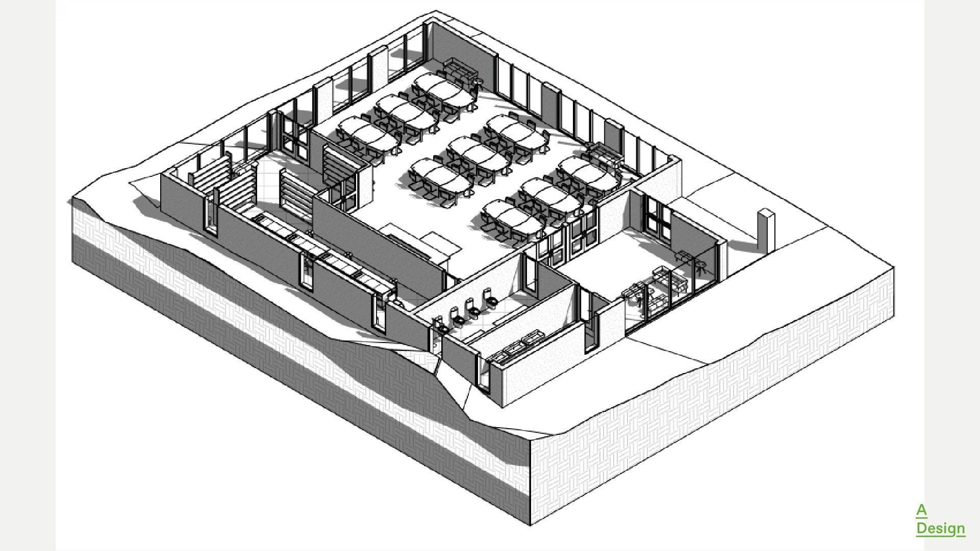 Canteen - Revit 3D model | CGTrader