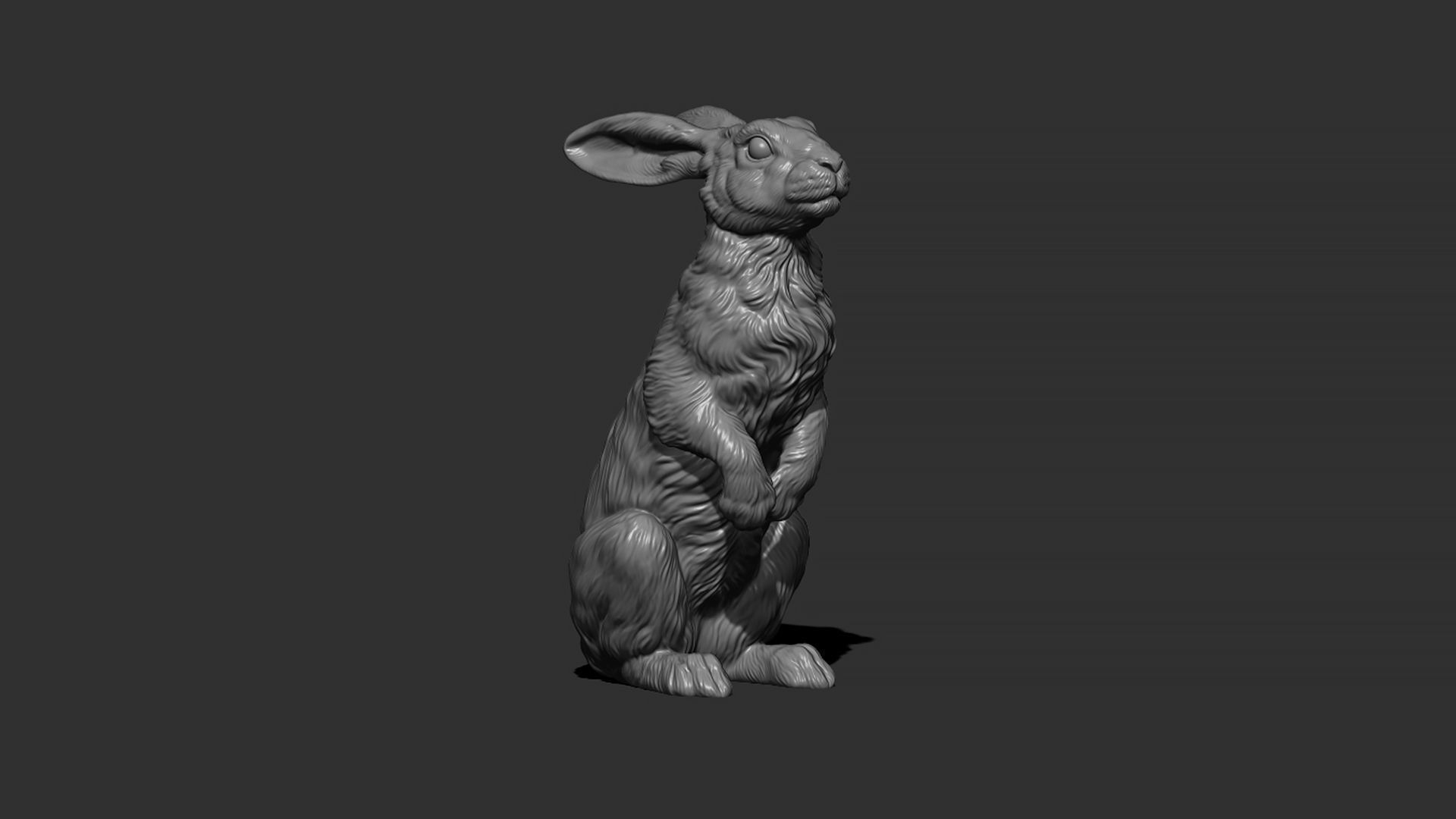 Hare sitting 3D model 3D printable | CGTrader