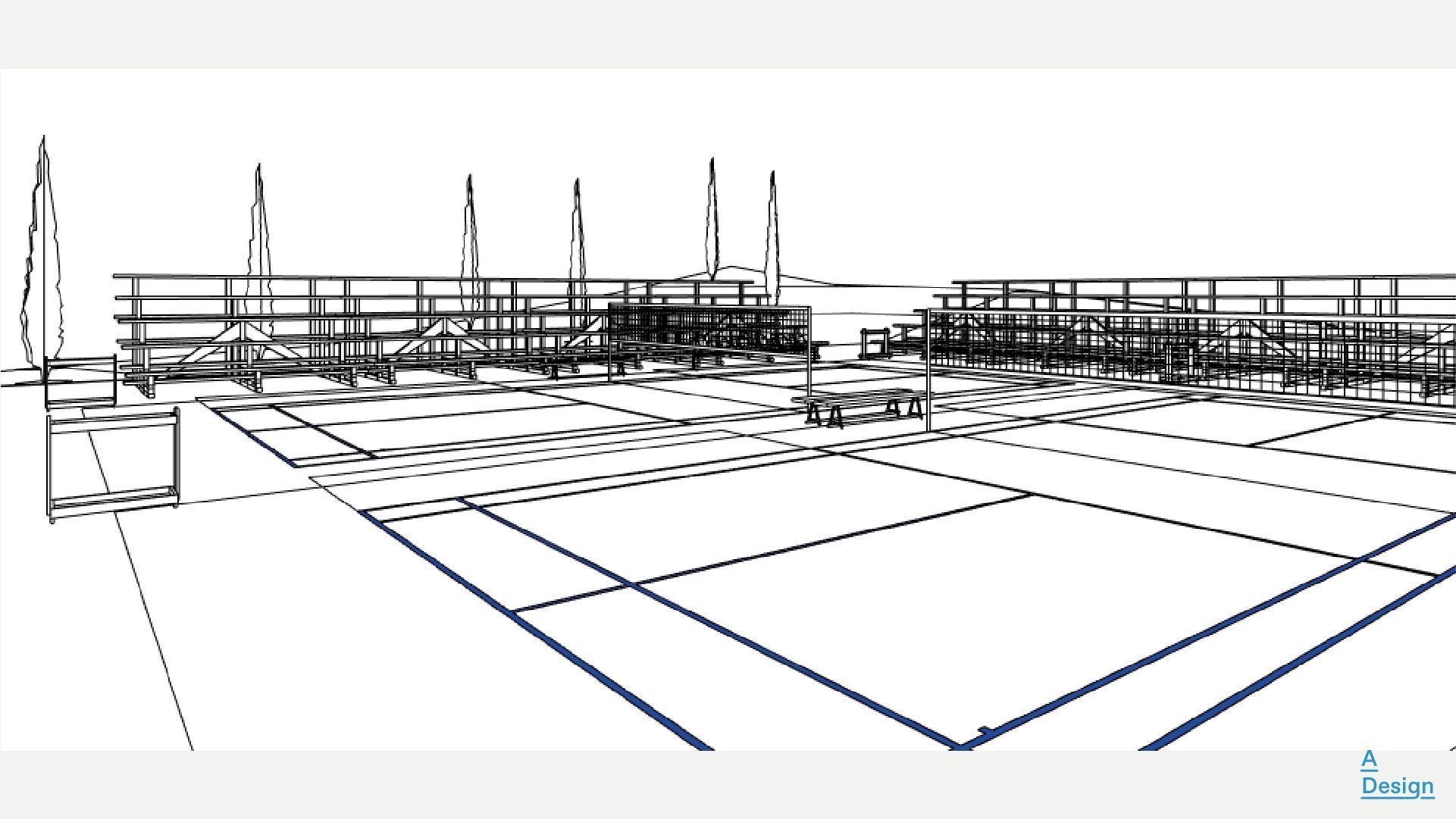 Outdoor sports ground - Revit 3D model | CGTrader
