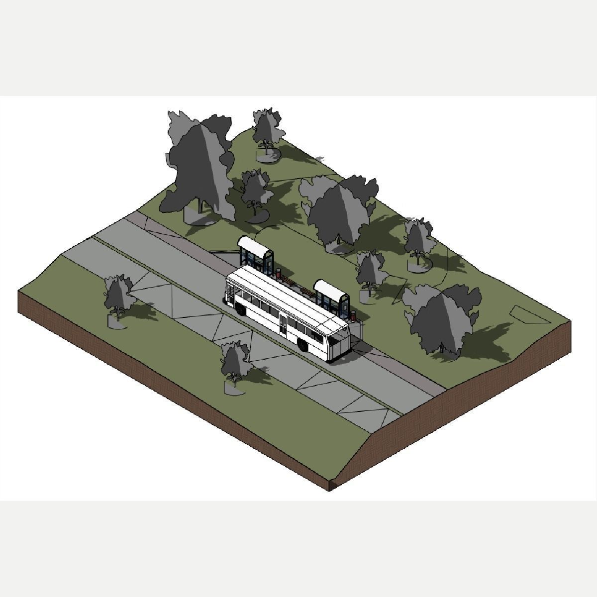 Bus stop - Revit 3D model | CGTrader