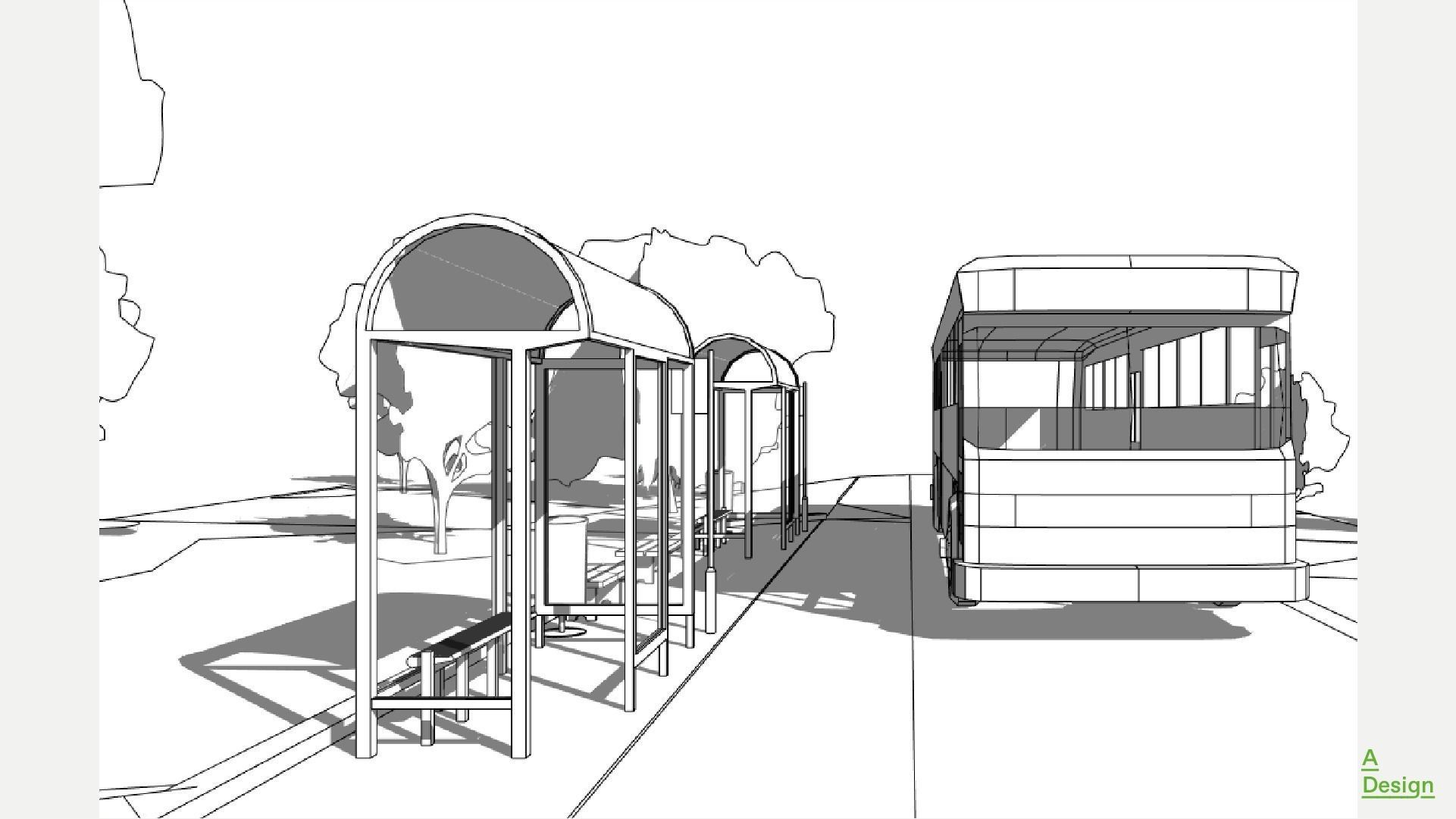 Bus stop - Revit 3D model | CGTrader