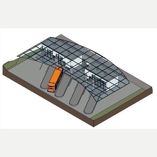 Transport hub - Revit 3D model | CGTrader