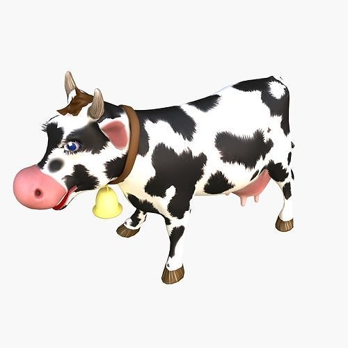 3D model Cow Cartoon VR / AR / low-poly | CGTrader