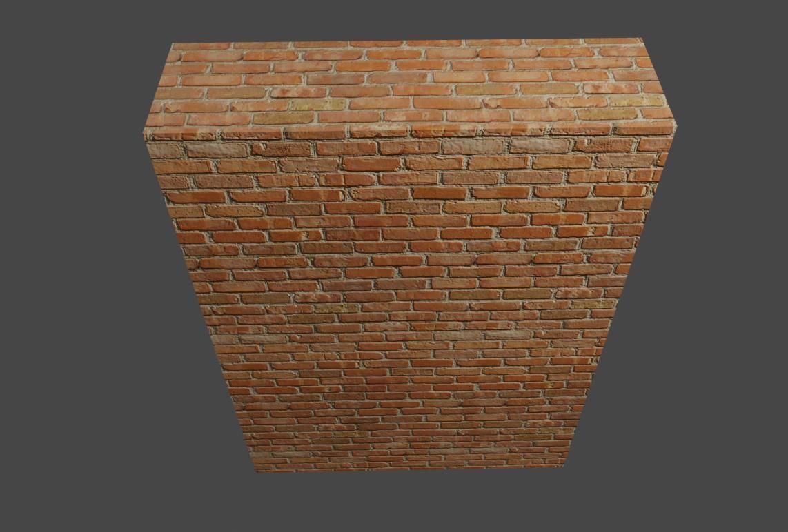 3D model Brick Wall - Normal Map Texture - Muro VR / AR / low-poly ...