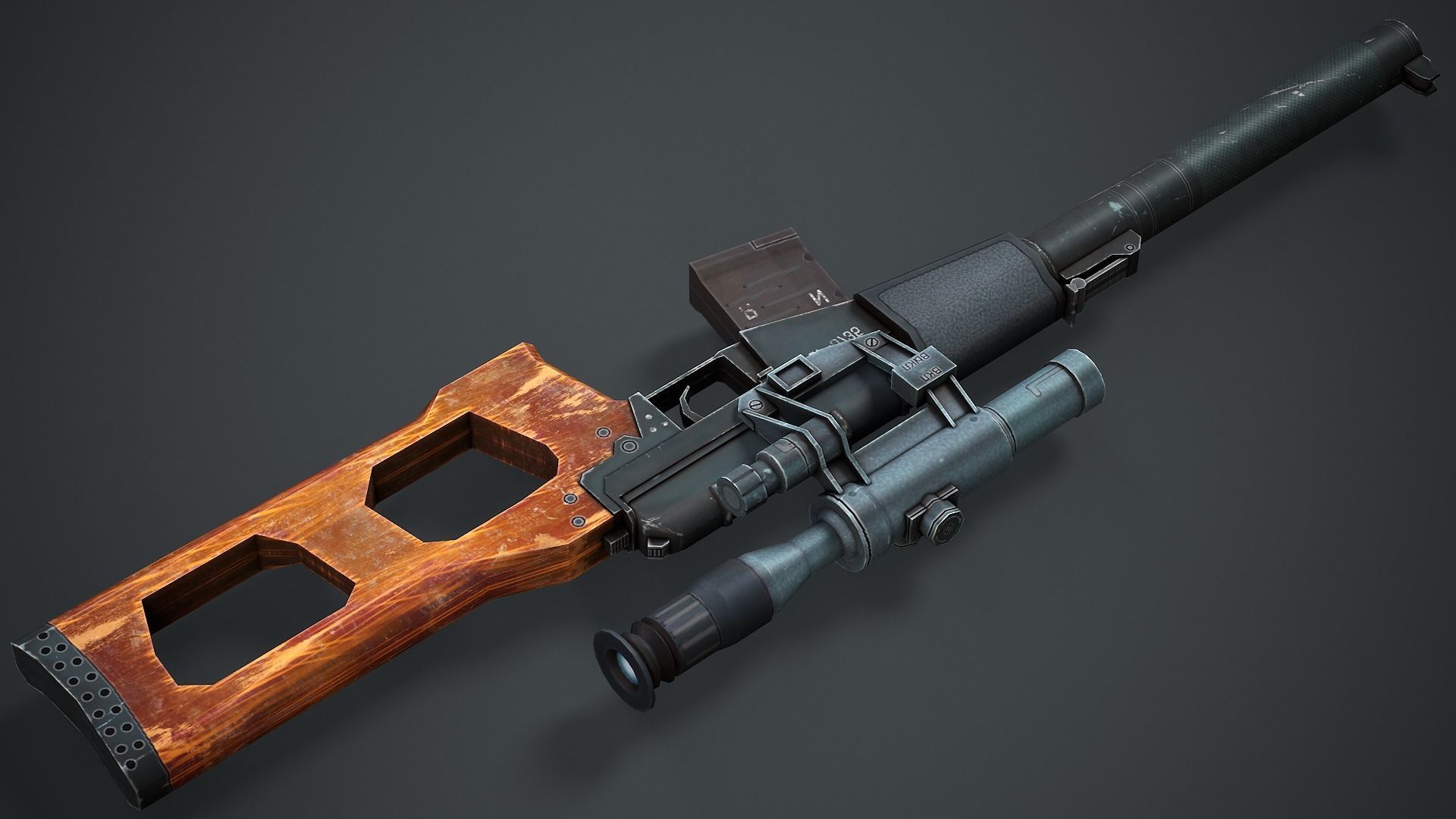 3D model VSS Vintorez Sniper Rifle - Low Poly Game Ready VR / AR / low ...