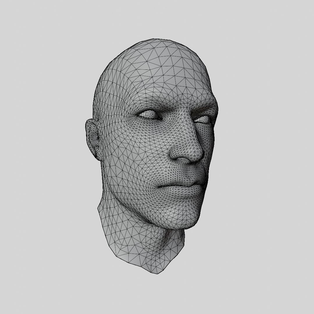 3D model game ready photorealistic man head VR / AR / low-poly | CGTrader