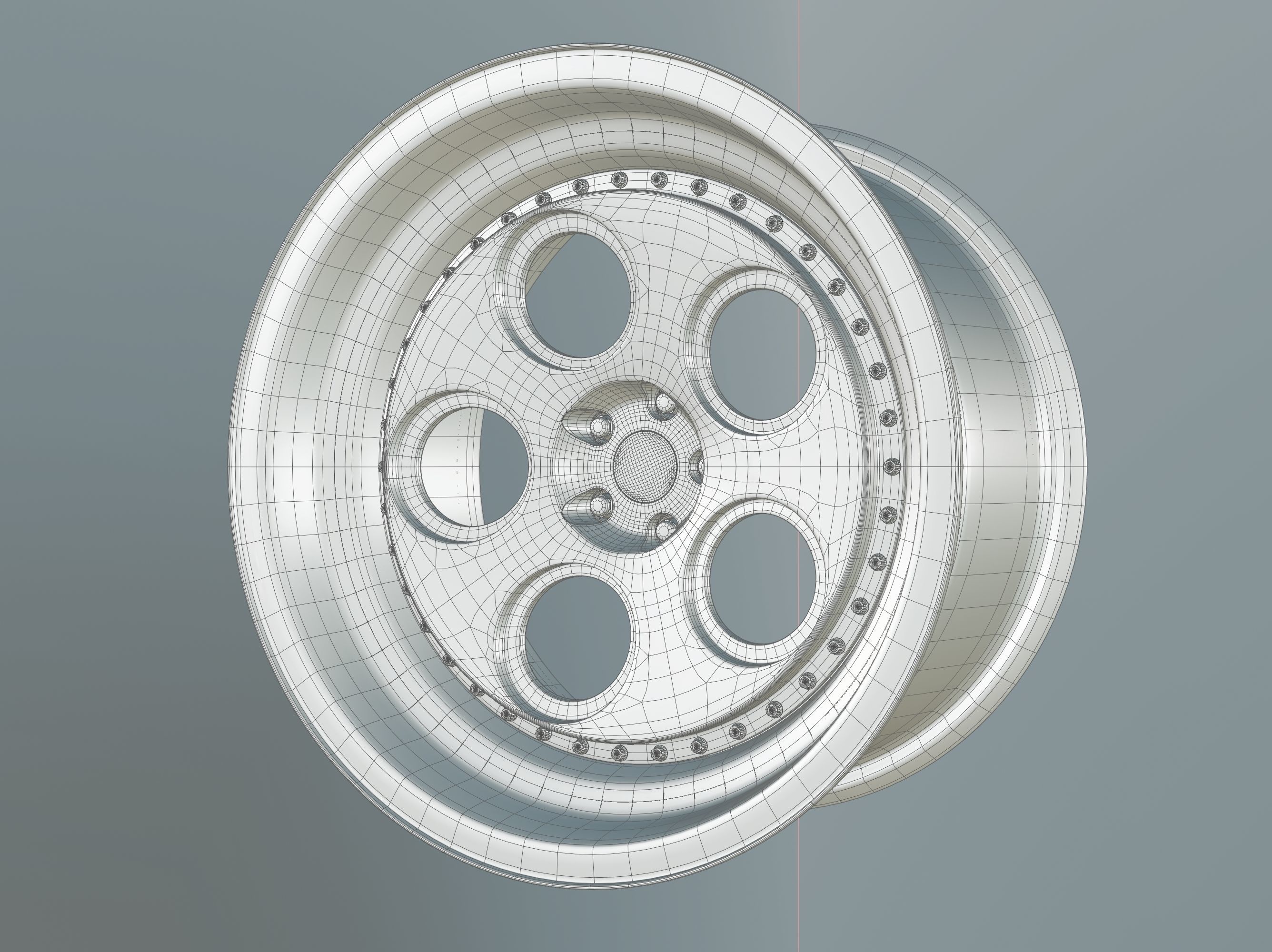 3D model Rotiform 6 rims pack High and Low poly VR / AR / low-poly ...