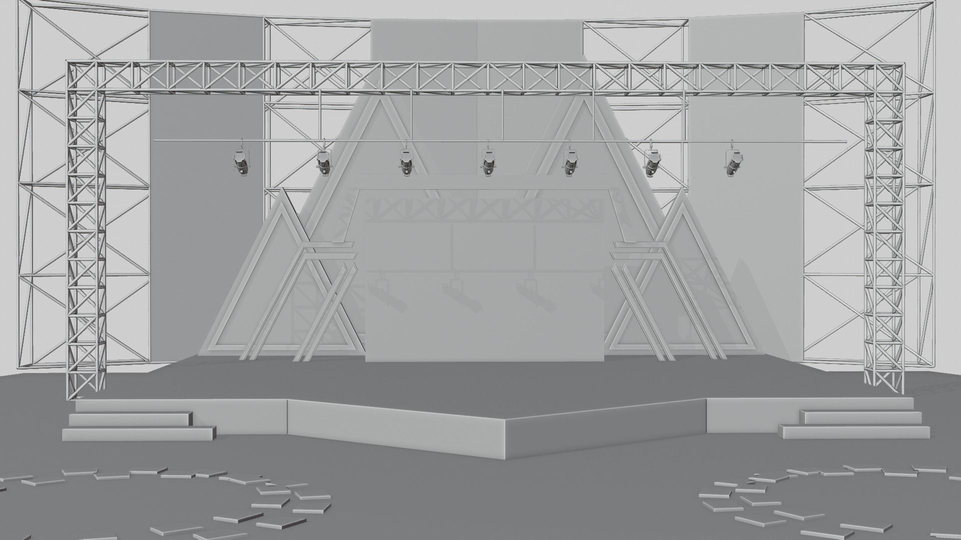 Event Concert Stage Design 3D model | CGTrader