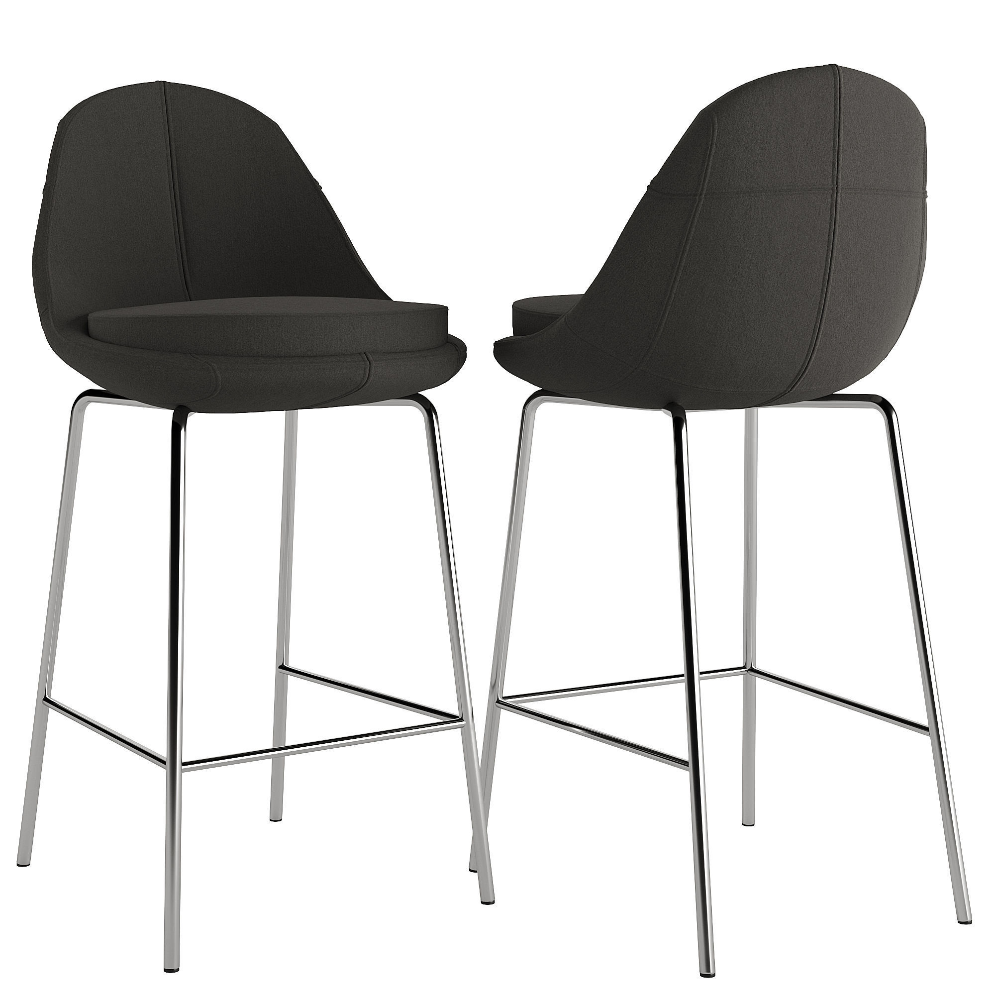 Keilhauer Awla Height Table and Juxta Leg Counter Stool 3D model | CGTrader