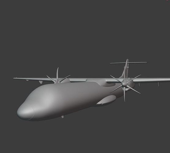 ATR 72-600 3D model 3D printable | CGTrader
