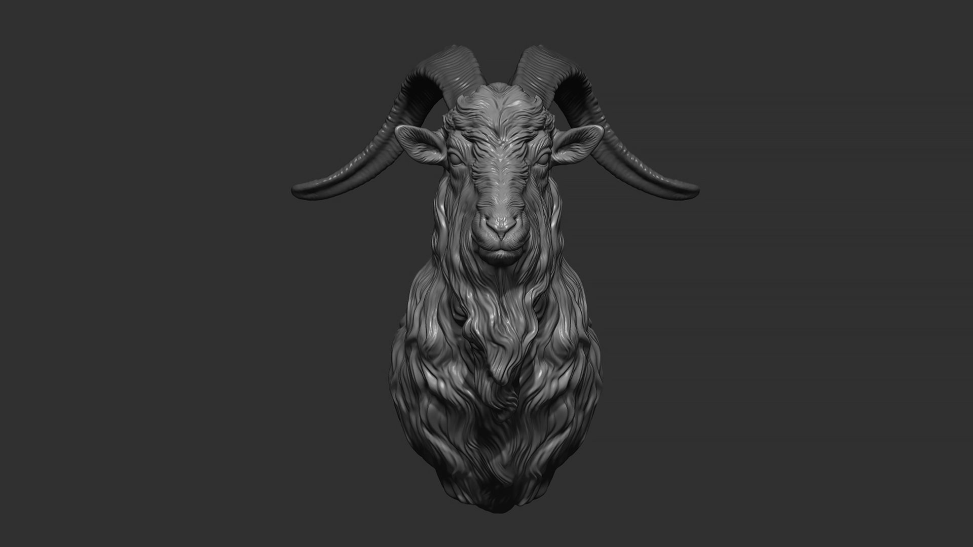 Goat head 3D model 3D printable | CGTrader