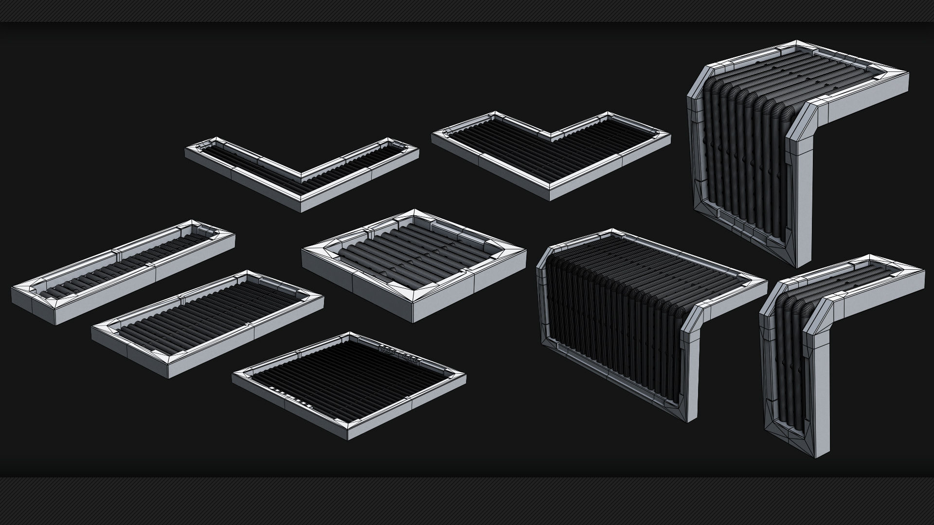 110 Sci-Fi Panels - KITBASH - VOL 07 3D model | CGTrader