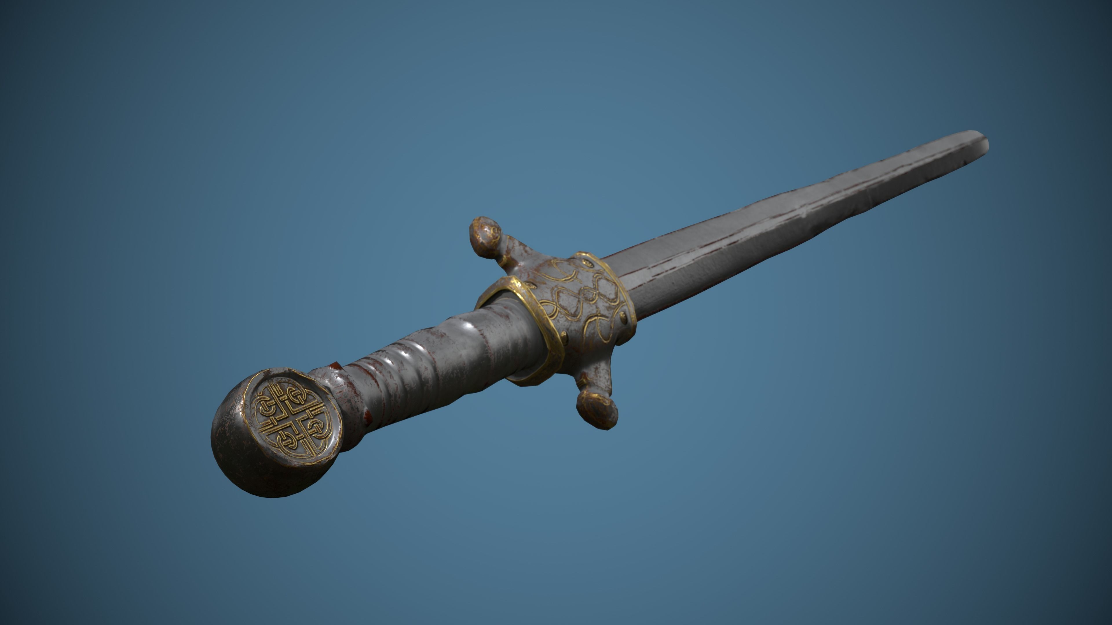 3D model Rusty Celtic Sword VR / AR / low-poly | CGTrader
