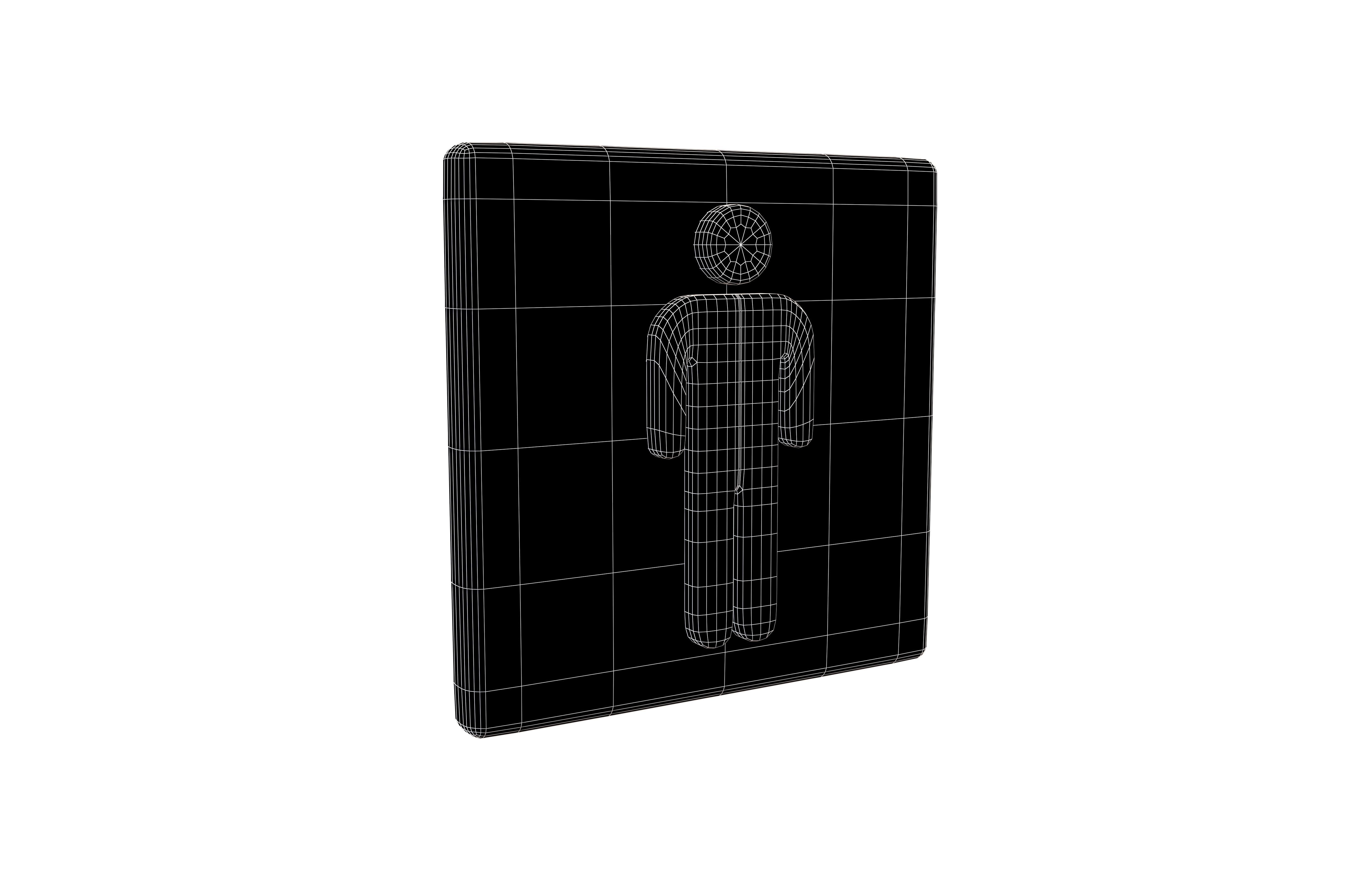 3D model Boy Washroom Icon v1 001 VR / AR / low-poly | CGTrader