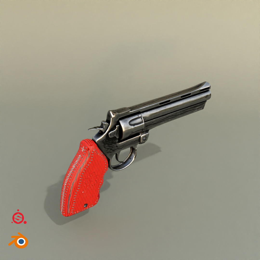3D model Magnom44 gun with handle VR / AR / low-poly | CGTrader