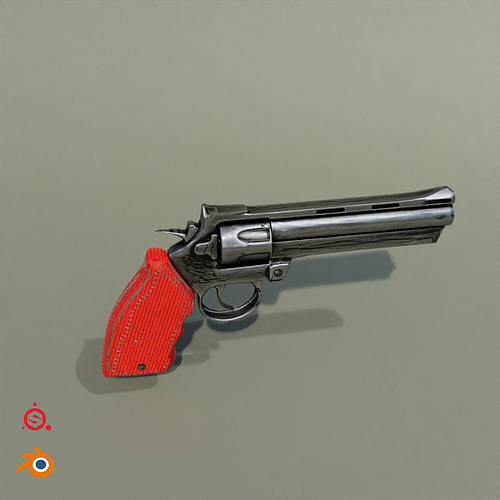 3D model Magnom44 gun with handle VR / AR / low-poly | CGTrader