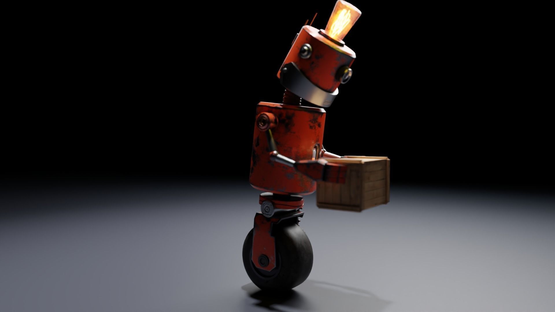 ROX-49 Low Poly Robot 3D Model 3D model rigged | CGTrader