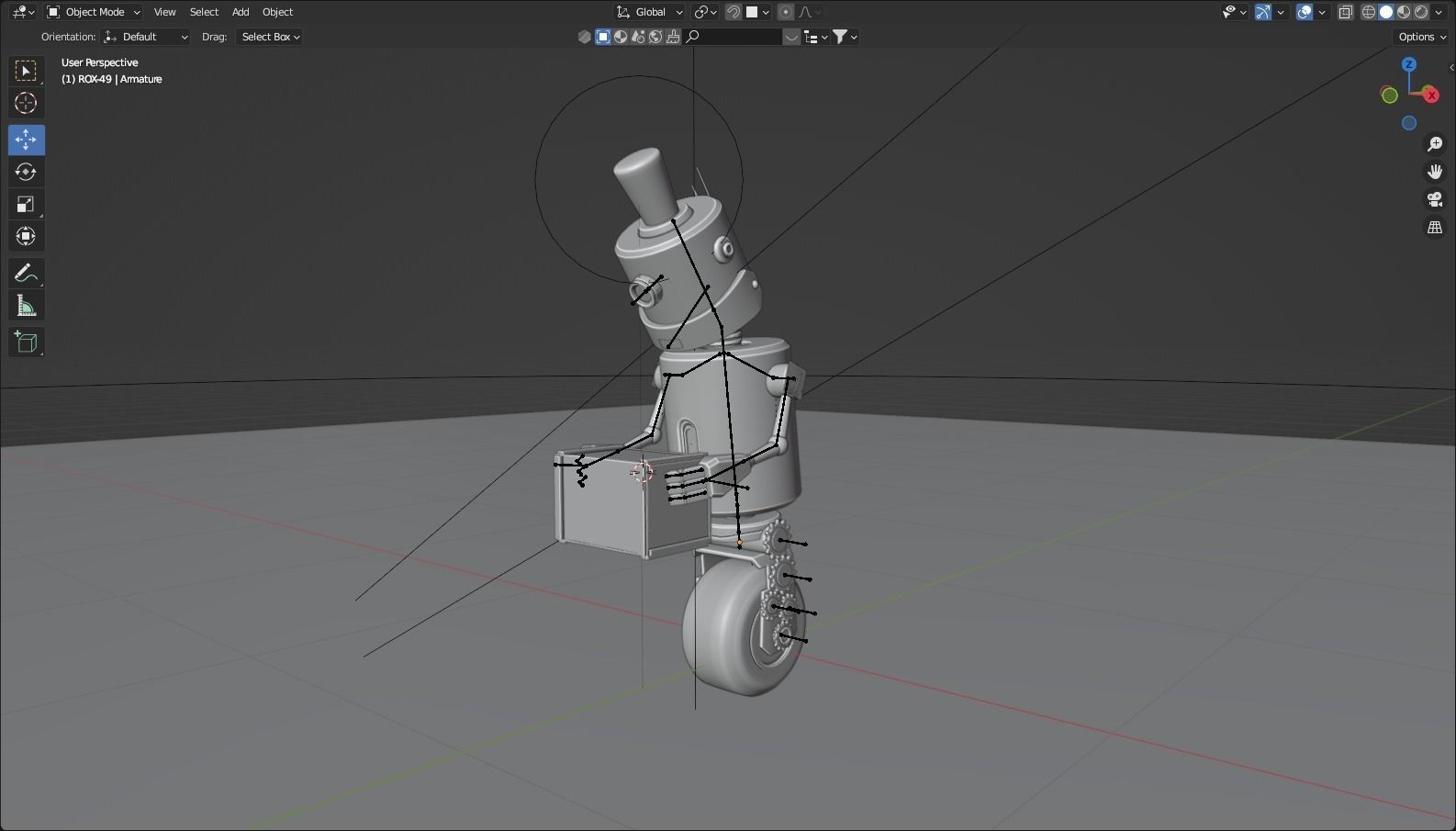 ROX-49 Low Poly Robot 3D Model 3D model rigged | CGTrader