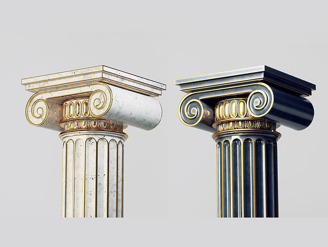 classic column 3D model N0-02 3D model | CGTrader