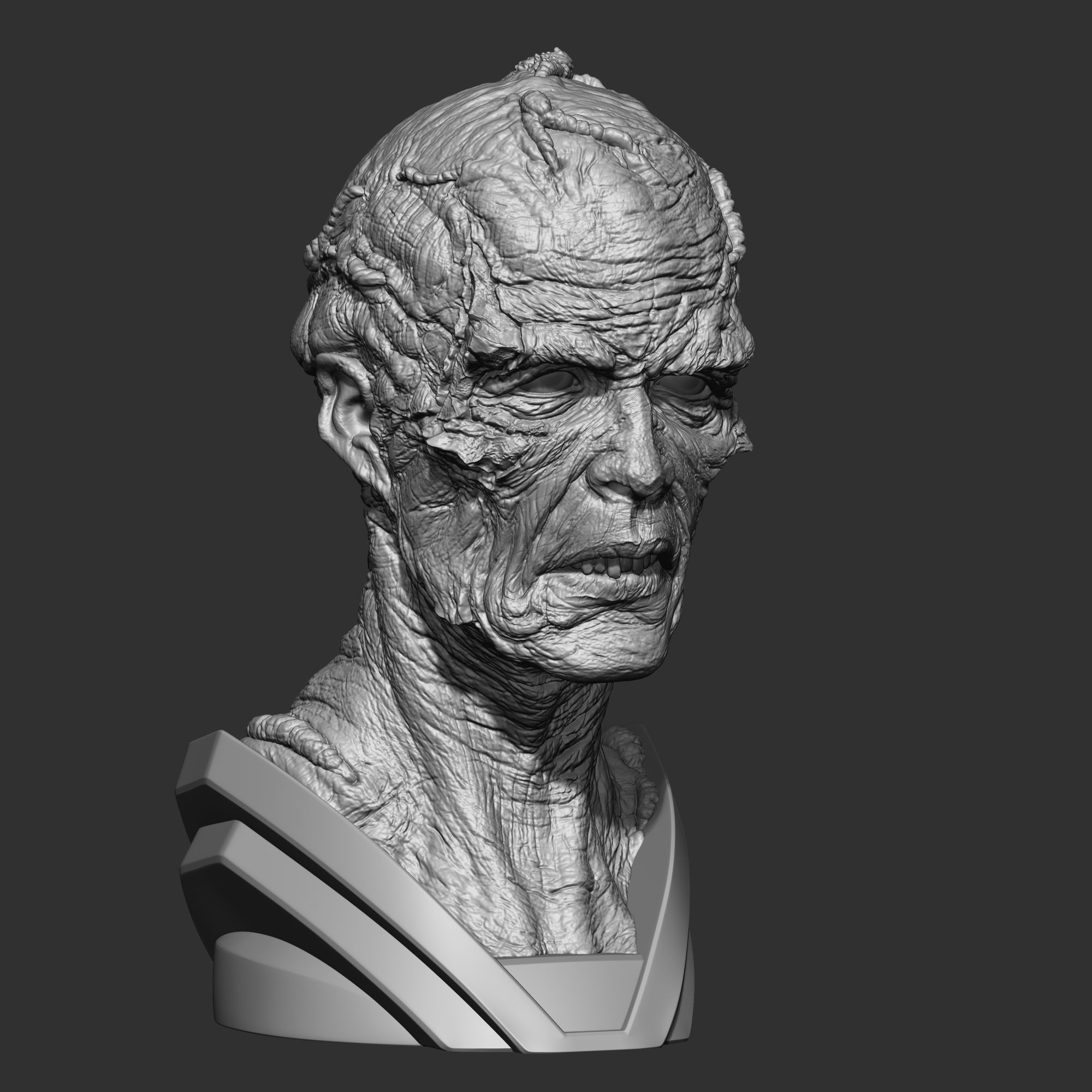 Zombie Bust 3D Print 3D model 3D printable | CGTrader