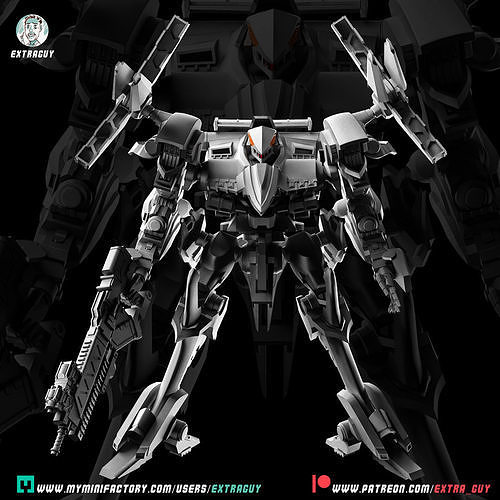 Armored Core Rayleonard 100mm 3D model 3D printable | CGTrader