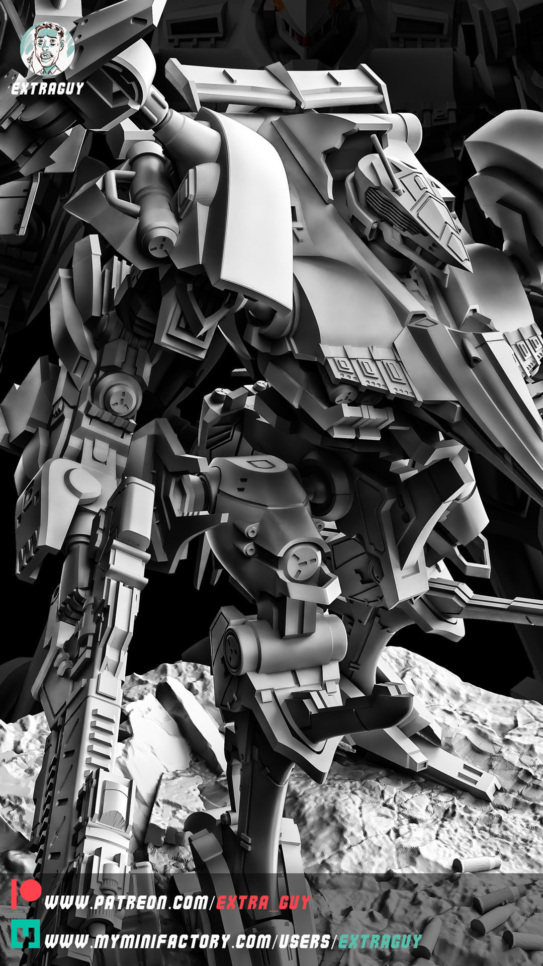 Armored Core Rayleonard 75mm 3D model 3D printable | CGTrader