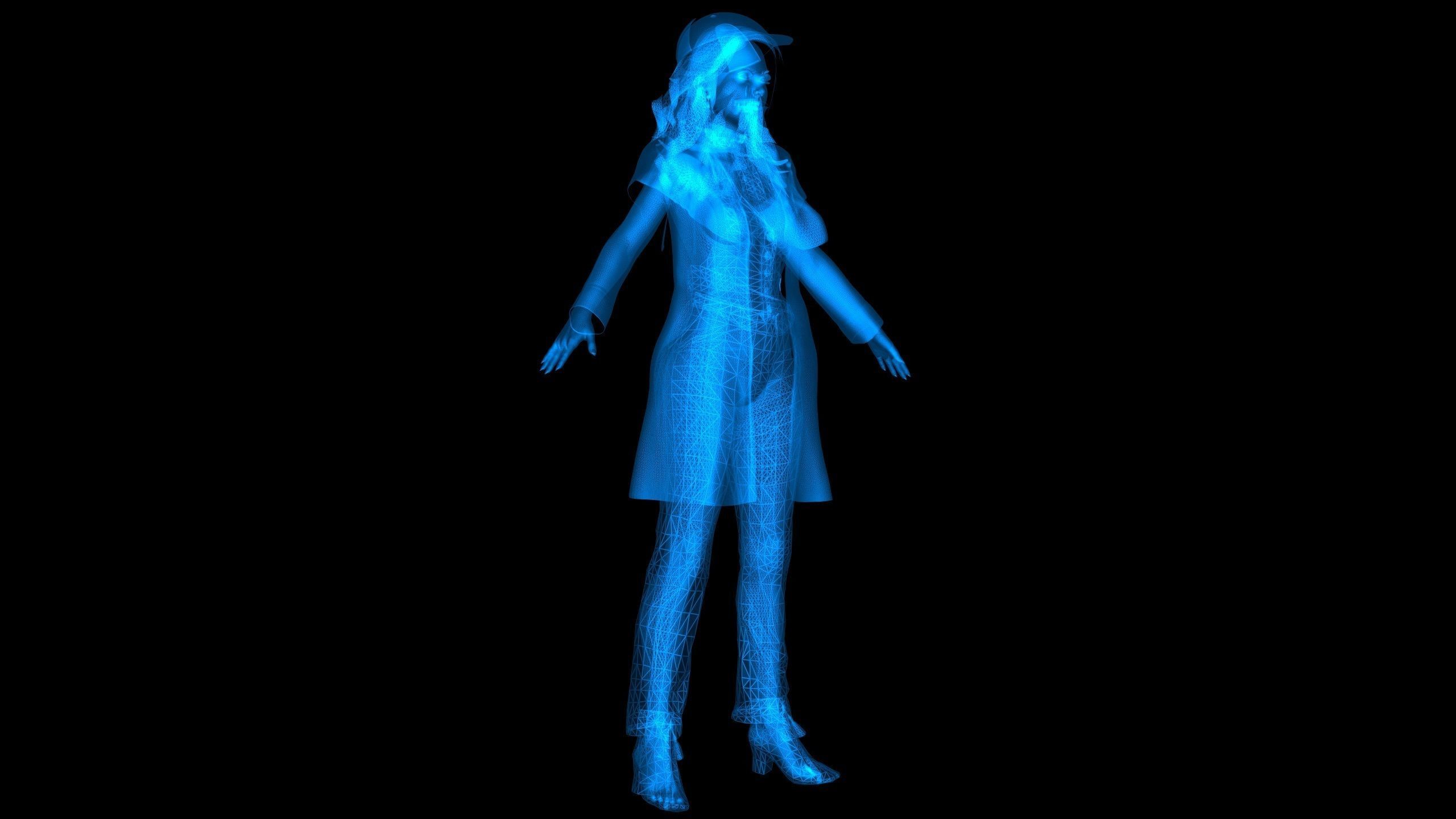 Female Sherlock Holmes Crossplay - Enola 3D model animated rigged ...