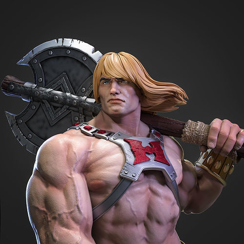 He-man fanart STL 3D model 3D printable | CGTrader