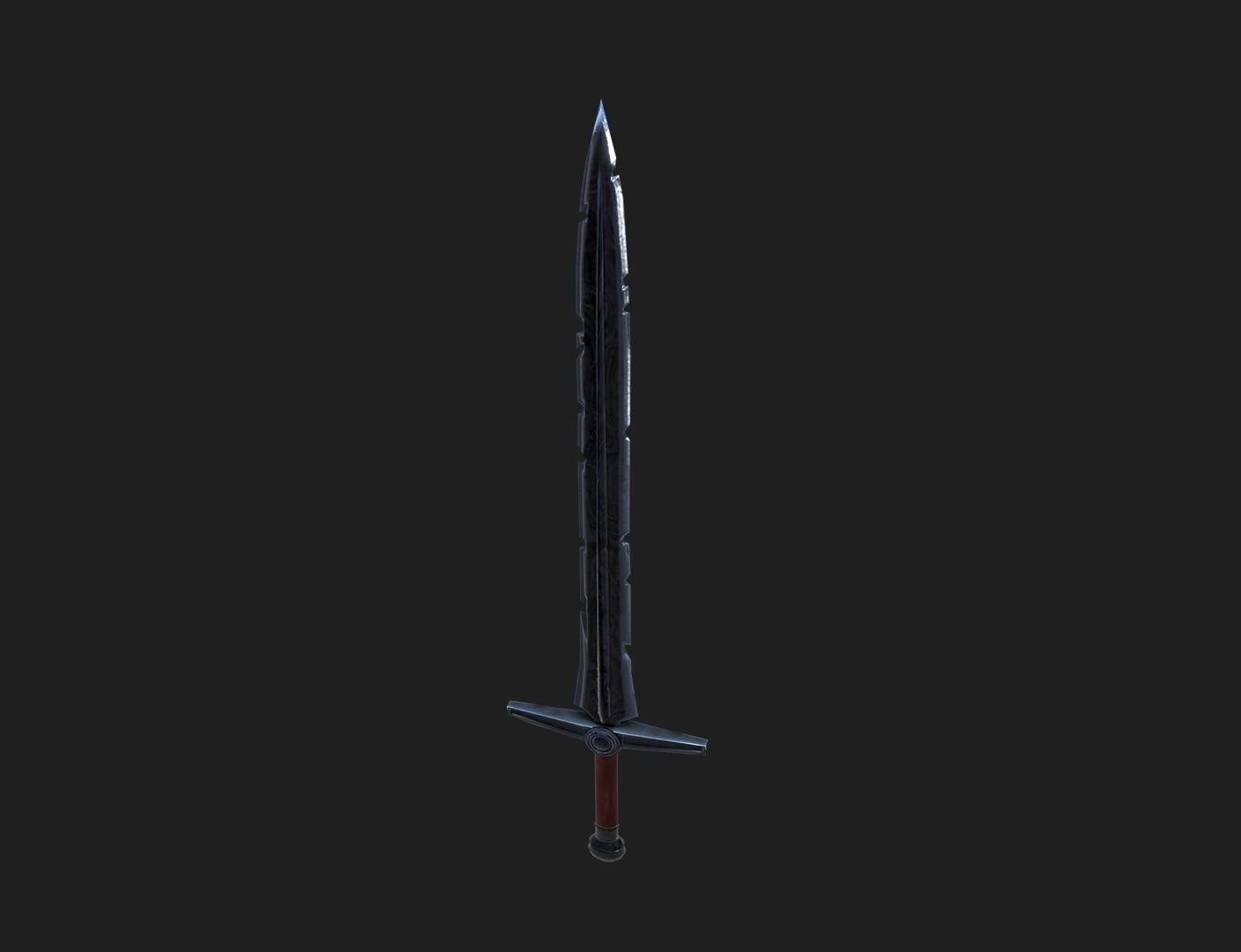 3D model All-Black the Necrosword - Gorr Sword VR / AR / low-poly ...