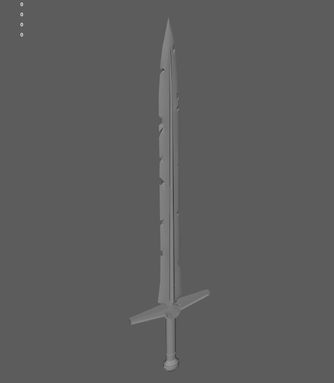 3D model All-Black the Necrosword - Gorr Sword VR / AR / low-poly ...