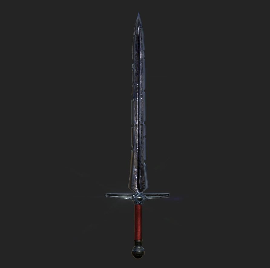 3D model All-Black the Necrosword - Gorr Sword VR / AR / low-poly ...