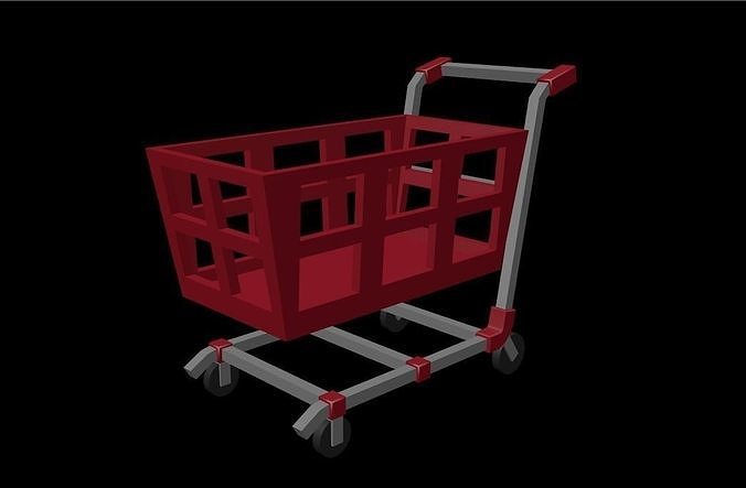 3D model Shopping Cart VR / AR / low-poly | CGTrader