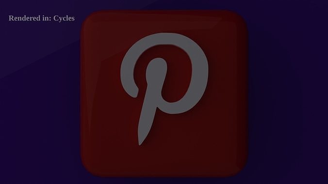 3D model Pinterest Icon Emoji VR / AR / low-poly | CGTrader
