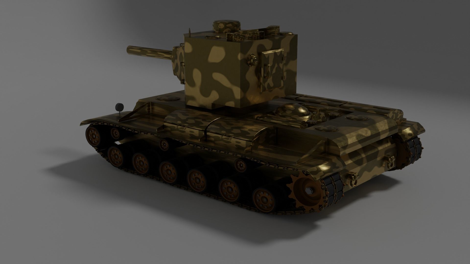 Battle Tank 2 free 3D model animated rigged | CGTrader