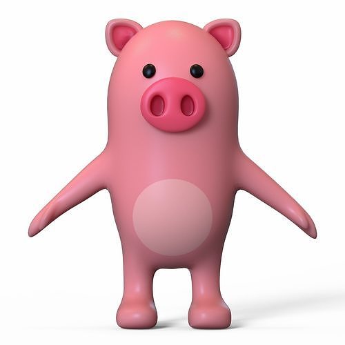 3D model Pig stylized VR / AR / low-poly | CGTrader