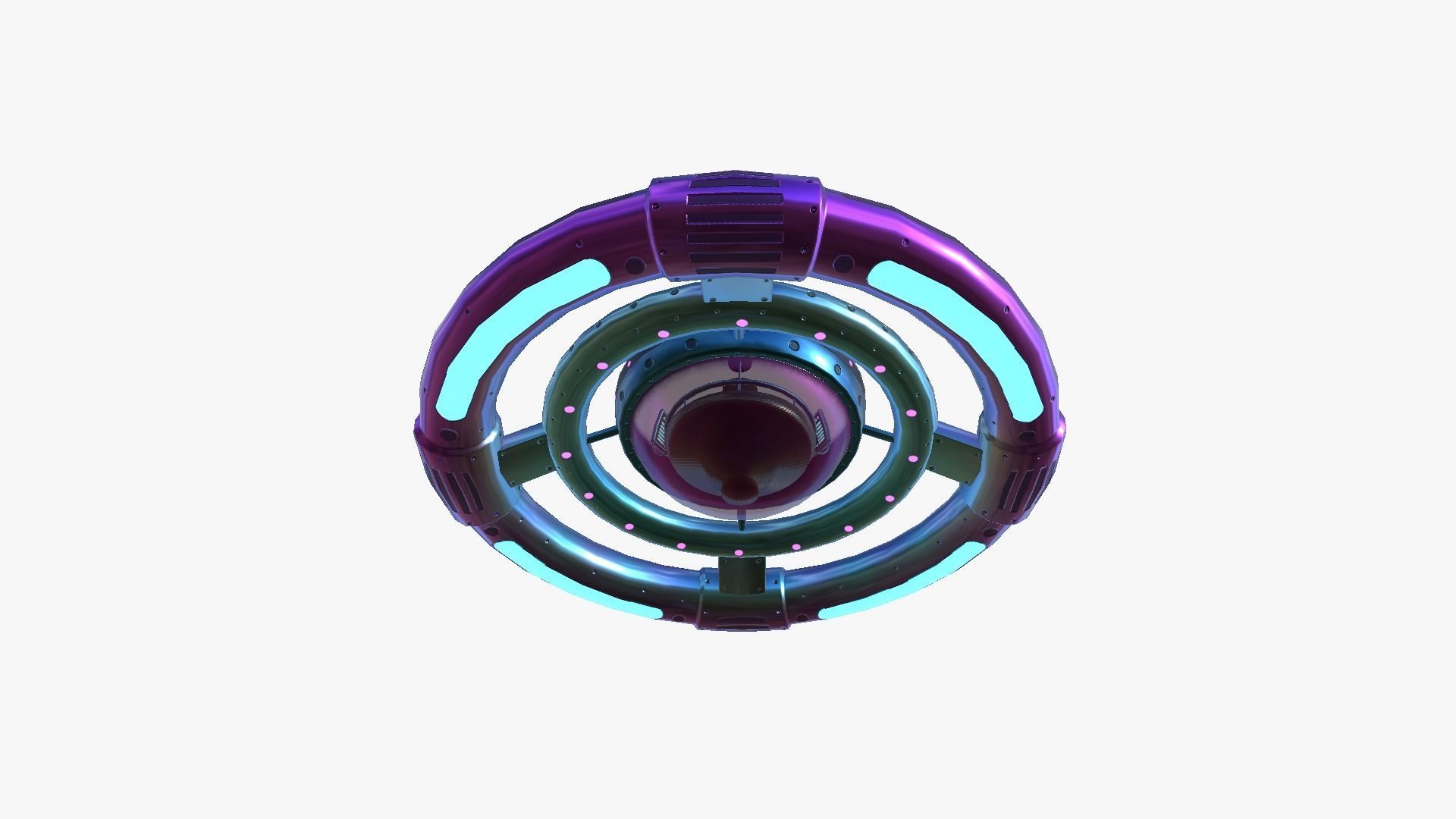 3D model Alien Spaceship UFO E04 Purple Blue - Sci Fi Spacecraft Design ...