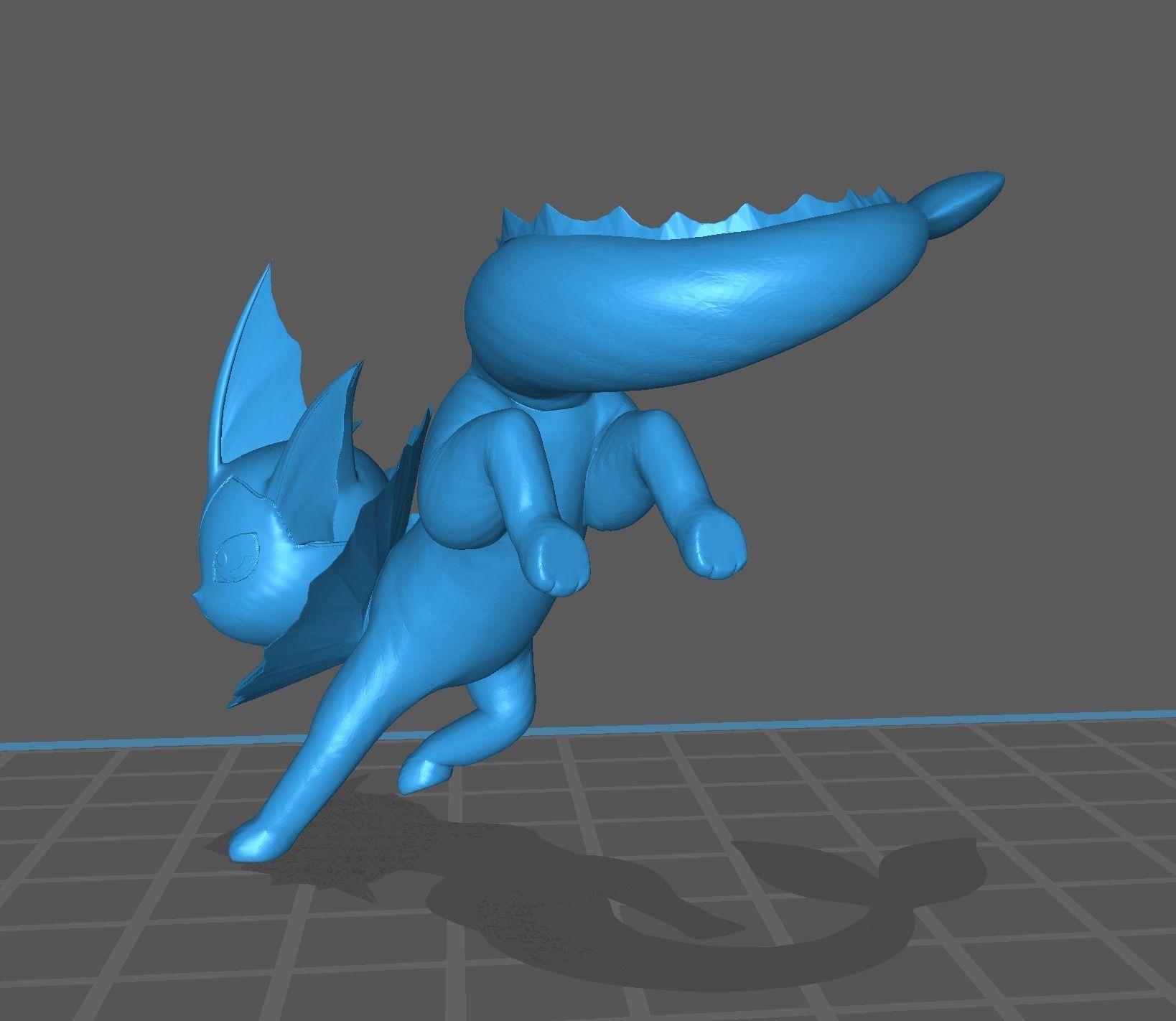 Vaporeon pokemon 3D print model 3D model 3D printable | CGTrader