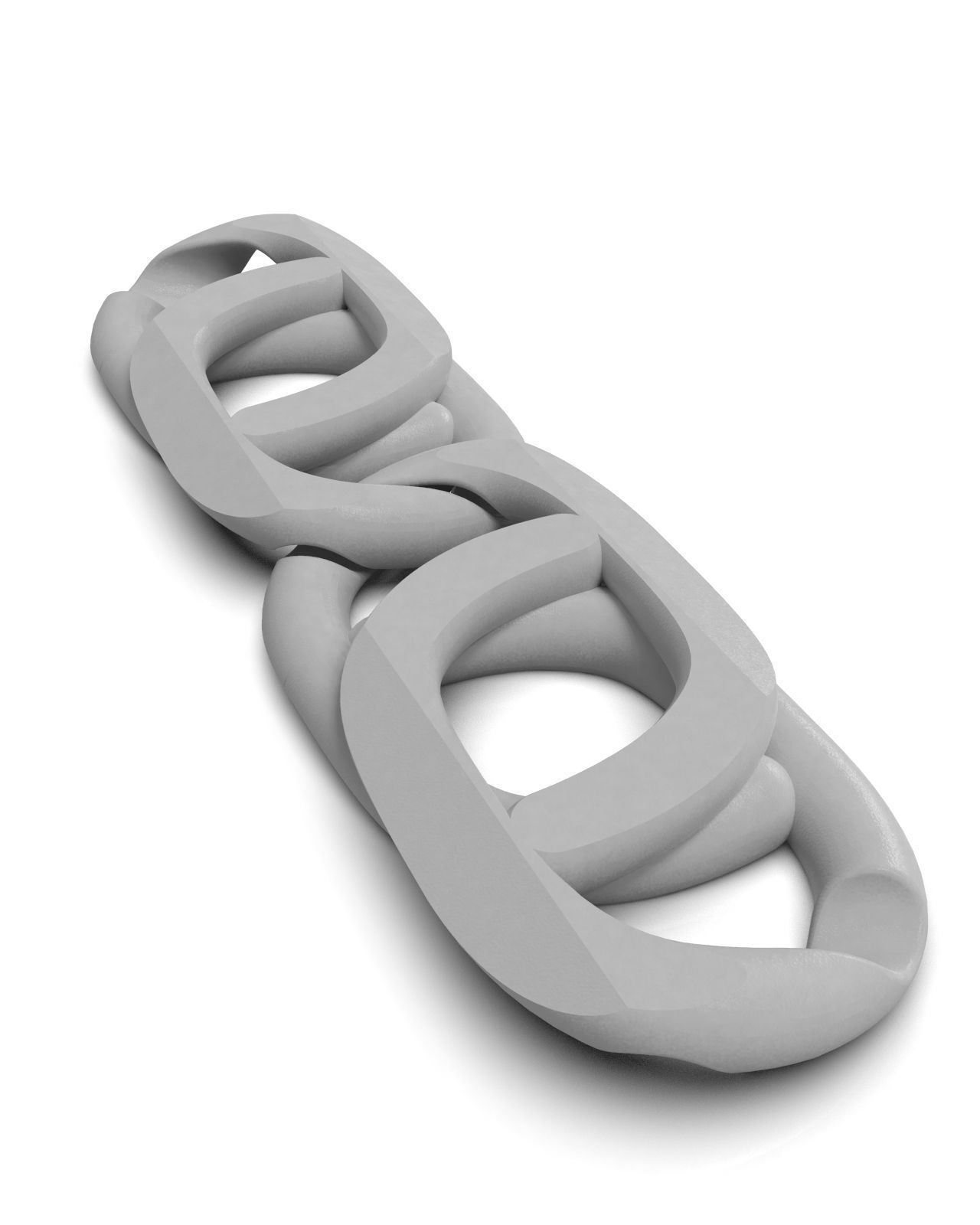 Necklace chain link 3D model 3D printable | CGTrader