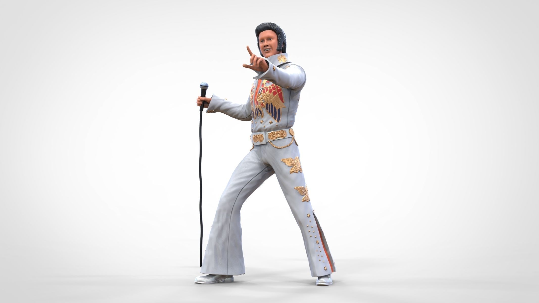 Elvis Presley on the scene 3D model 3D printable | CGTrader