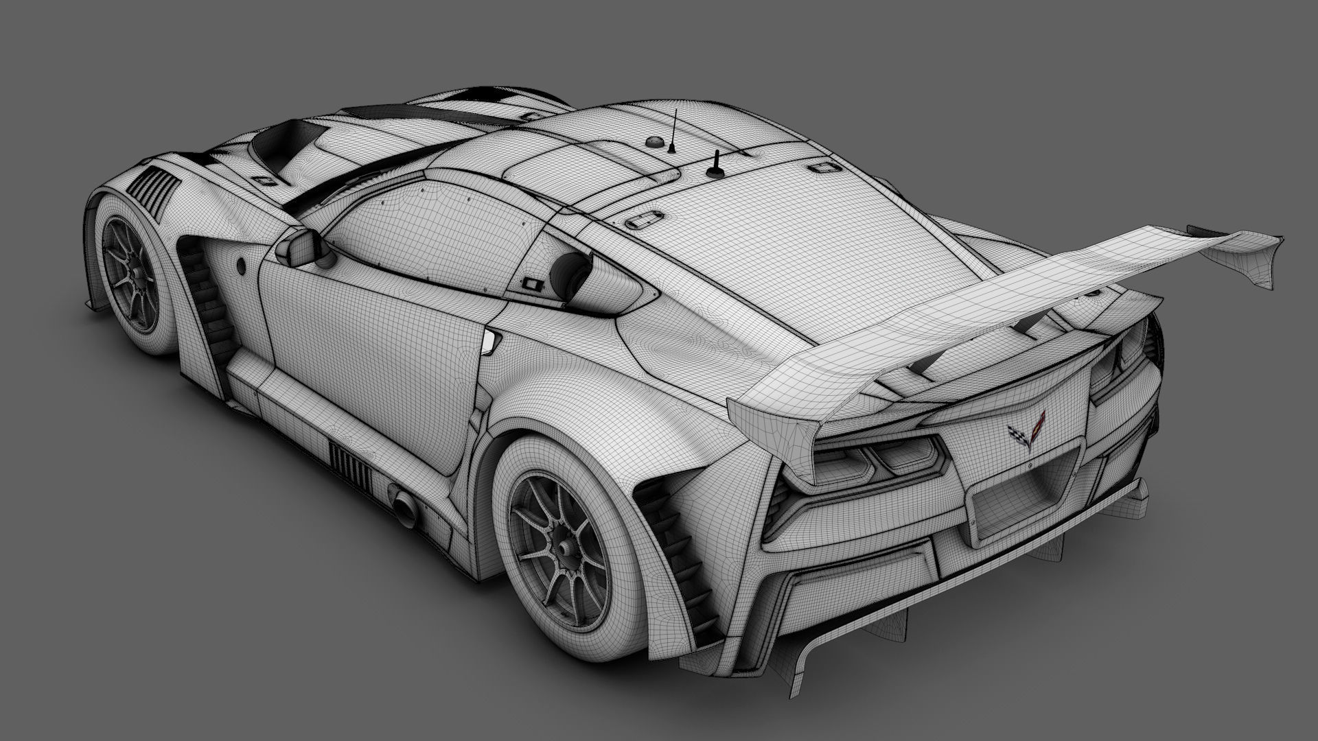 Chevrolet Corvette C7 GT-R GT3 HP 3D model | CGTrader