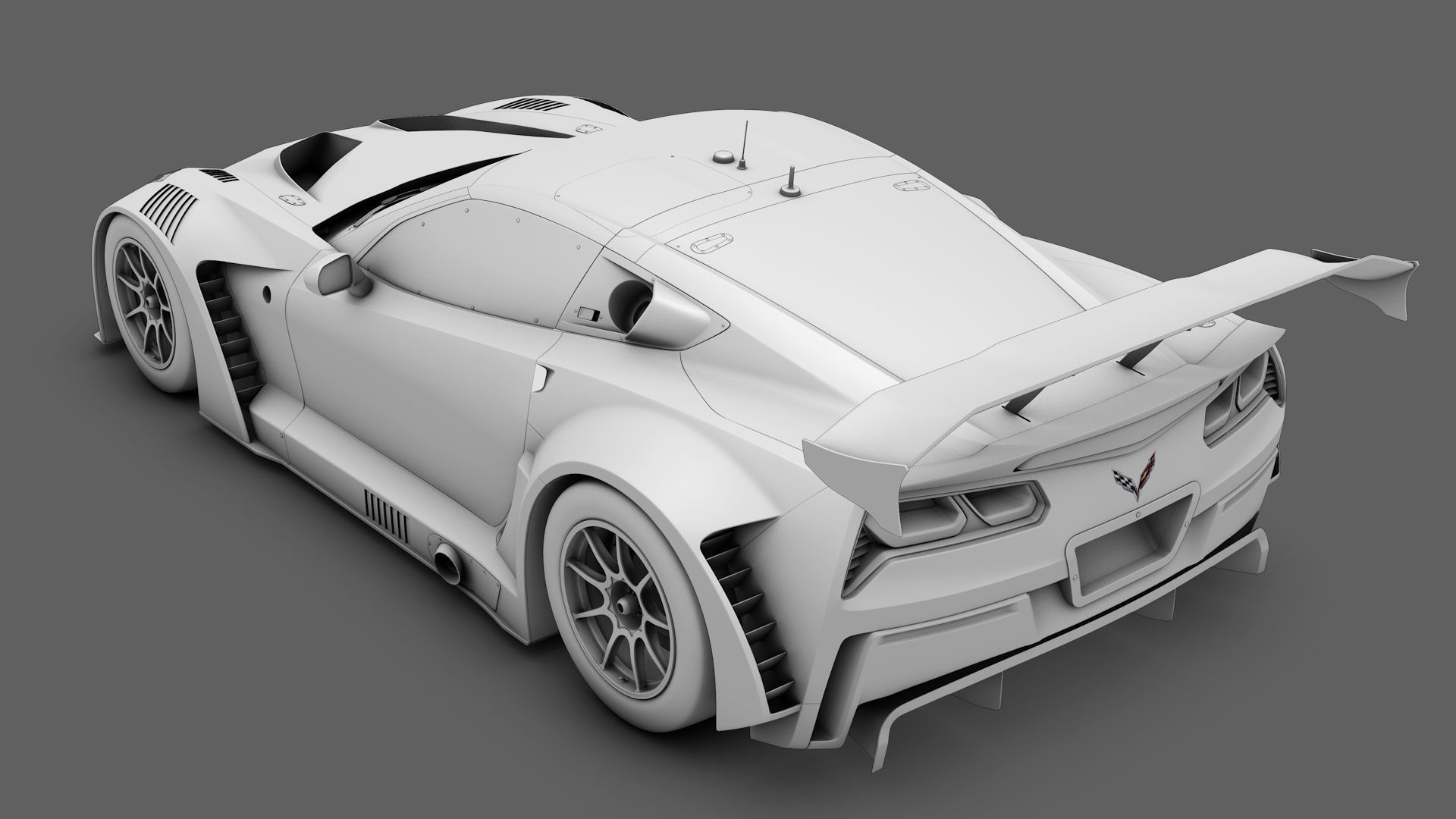 Chevrolet Corvette C7 GT-R GT3 HP 3D model | CGTrader