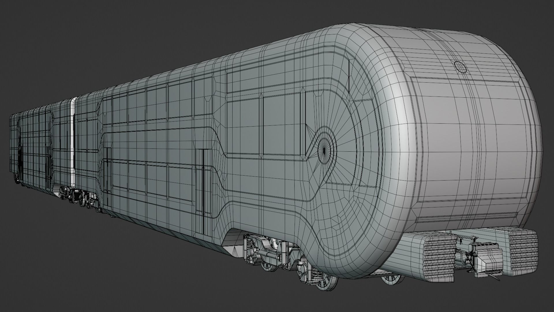 Futuristic doubledeck train 3D model | CGTrader