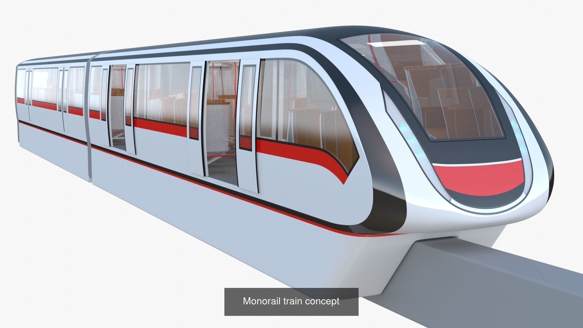 Monorail and doubledeck trains 3D Model Collection | CGTrader