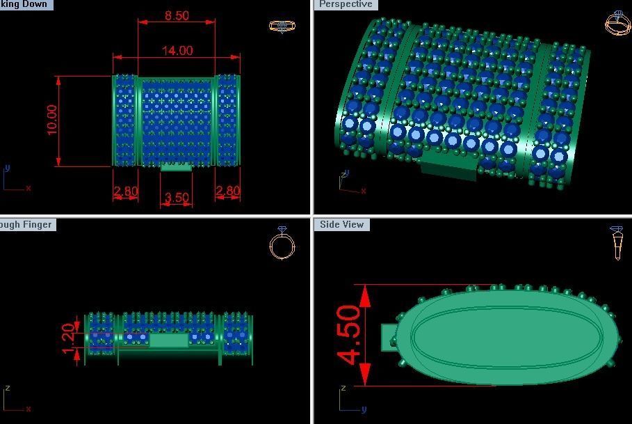 clasp cuban chain oval shape 3D model 3D printable | CGTrader