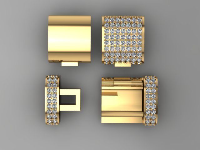 clasp cuban chain oval shape 3D model 3D printable | CGTrader