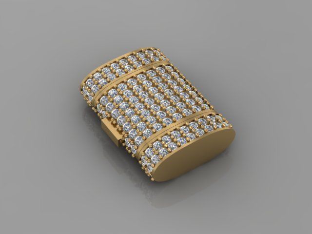 clasp cuban chain oval shape 3D model 3D printable | CGTrader