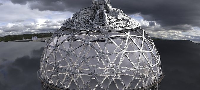 SciFi City Dome Array Base 2 3D model | CGTrader