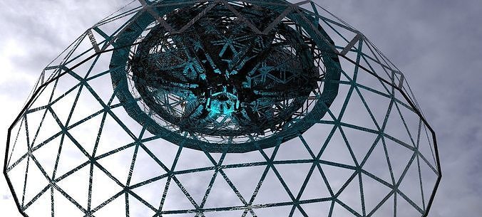 SciFi City Dome Array Base 3 3D model | CGTrader