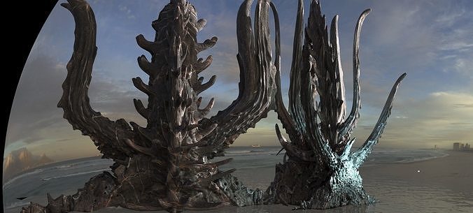 Alien Dragon God Bone Massive 2 Structures 3D model | CGTrader