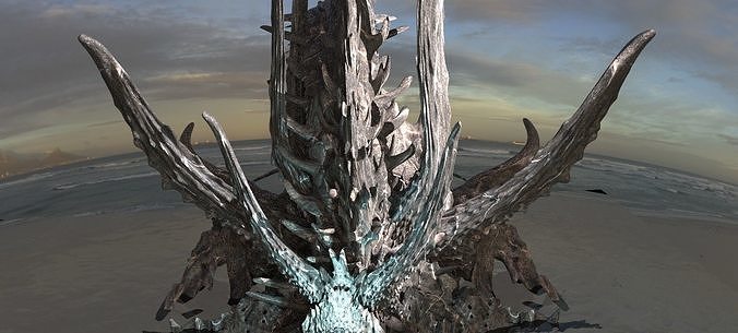 Alien Dragon God Bone Massive 2 Cliffs 3D model | CGTrader